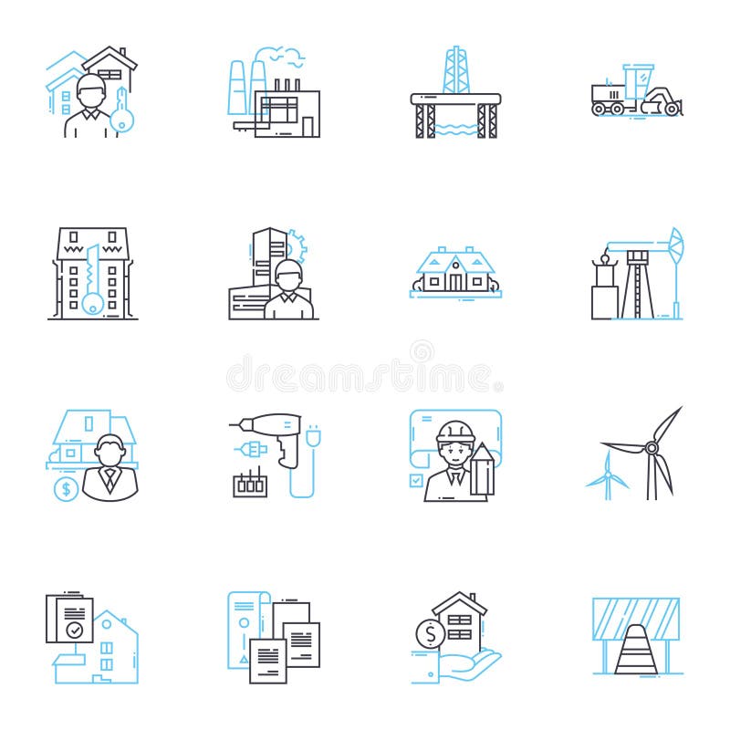 Infrastructure Creation Linear Icons Set. Development, Planning ... Infrastructure Creation Linear Icons Set. Development, Planning ...