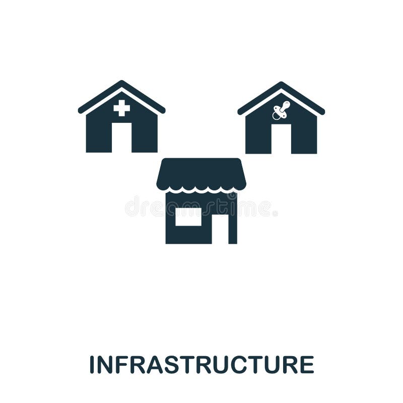 Infrastructure Icon Outline Style. Thin Line Creative Infrastructure ...