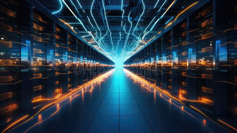 Infrastructure Data Automation Stock Illustration - Illustration of ...