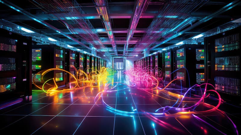 Infrastructure Data Center Background Stock Illustration - Illustration ...