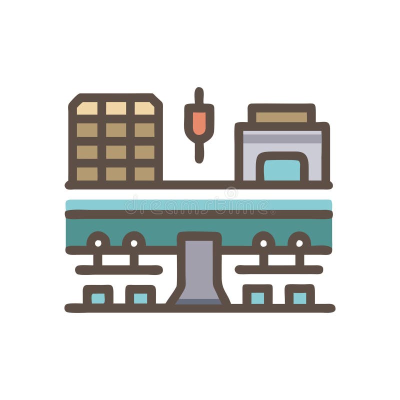 Infrastructure Design and Development Icon Stock Image - Illustration ...