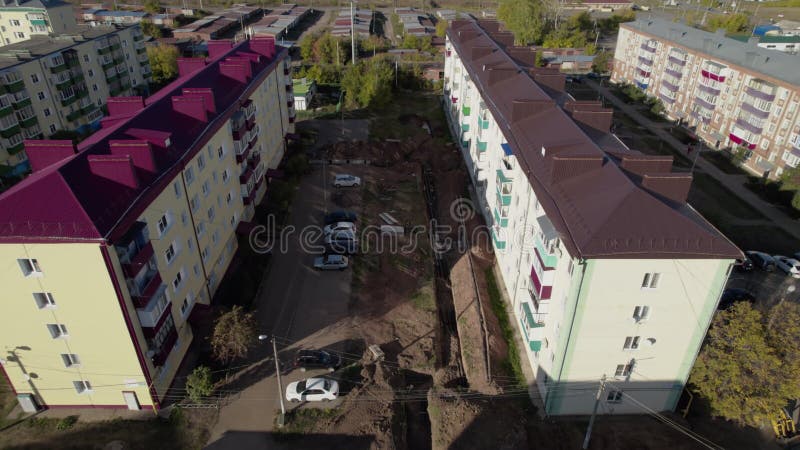 Infrastructure Development Project Underway in City Residential Area ...