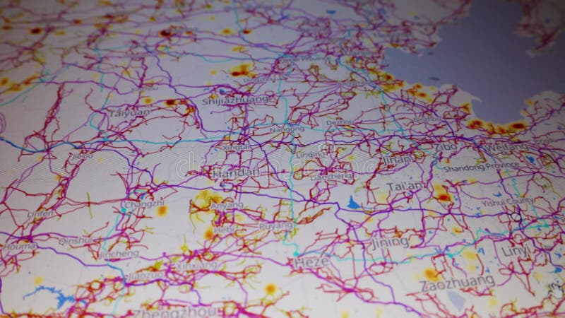 Infrastructure Energy Power Map CHINA Camera Shot Screen Computer ...