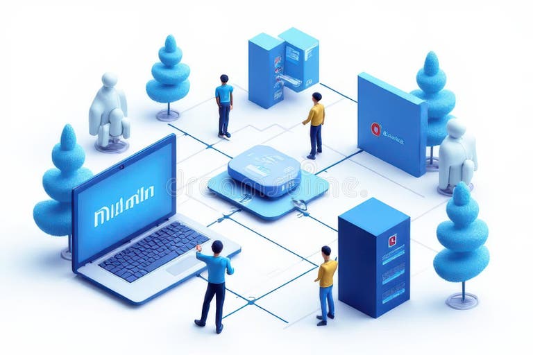 Infrastructure Graphics and Web Hosting Stock Illustration ...