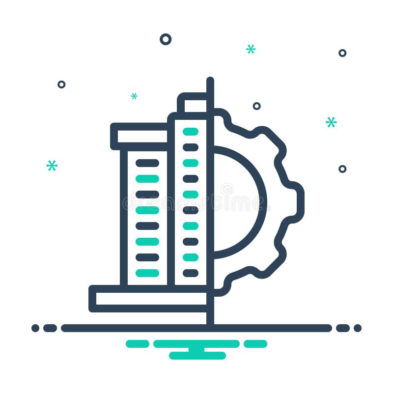 Mix Icon for Infrastructure, Base and Framework Stock Vector ...