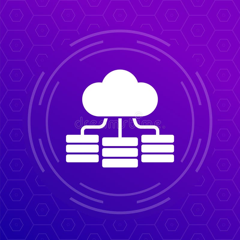 Infrastructure Icon with Cloud, Vector Stock Vector - Illustration of ...