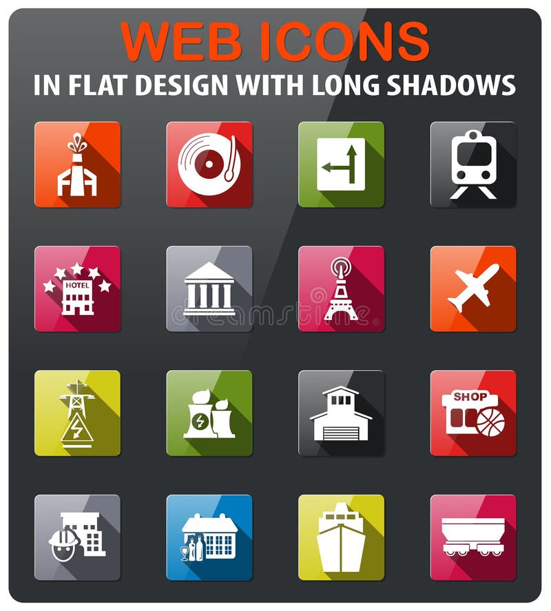 Infrastructure icon set stock illustration. Illustration of bank - 88441075