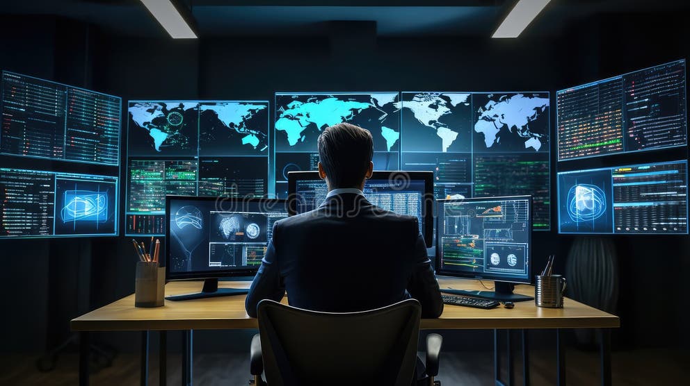 Infrastructure Information Technology Manager Stock Illustration - Illustration of systems ...