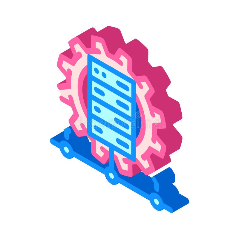 It Infrastructure Management Business Process Isometric Icon Vector ...