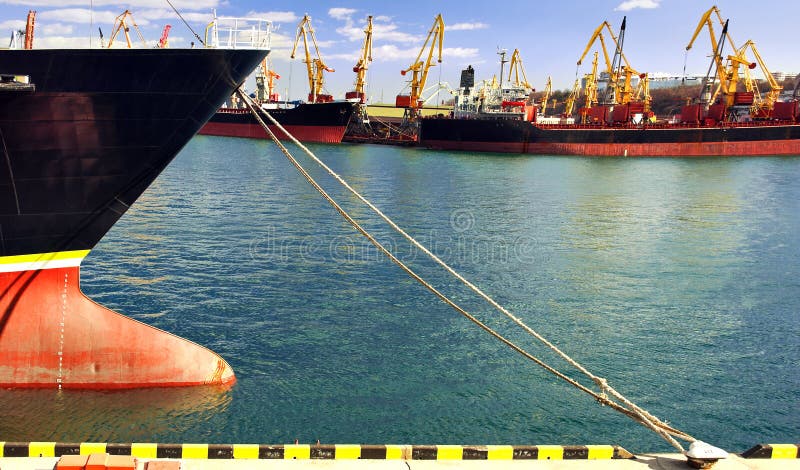 Infrastructure of seaport. stock image. Image of machine - 23955247