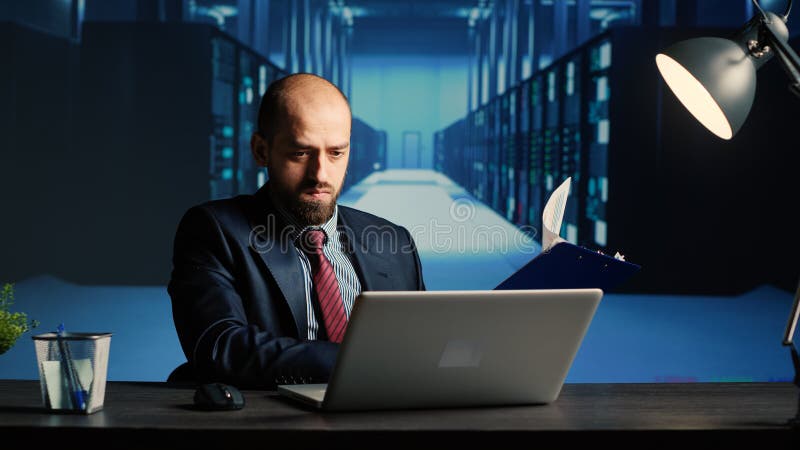 It Infrastructure Specialist Working in Render Farm Stock Image - Image ...