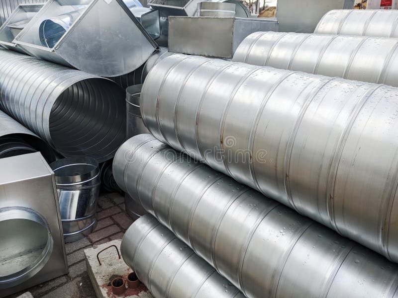 Infrastructure Stack Metal Ventilation Components Stock Image - Image ...