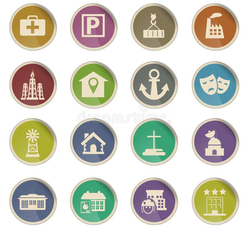Infrastructure icon set stock vector. Illustration of icon - 123533906