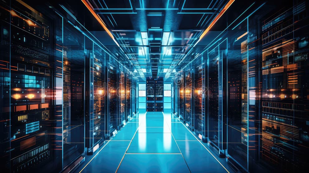 Infrastructure Warehouse Data Stock Illustration - Illustration of ...