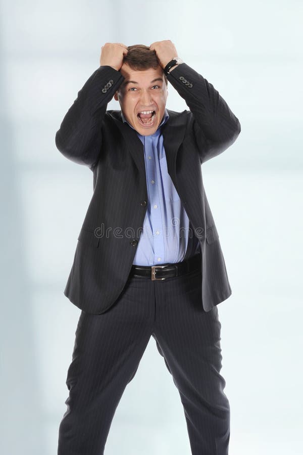 Infuriated businessman stock photo. Image of concerned - 3195858