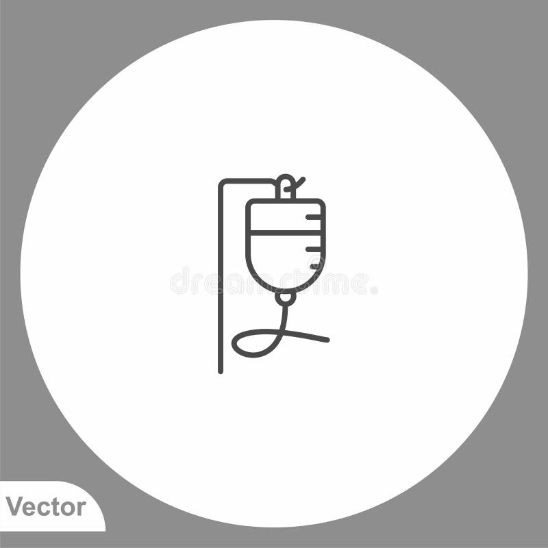 Infuse Vector Icon Sign Symbol Stock Vector - Illustration of injection ...