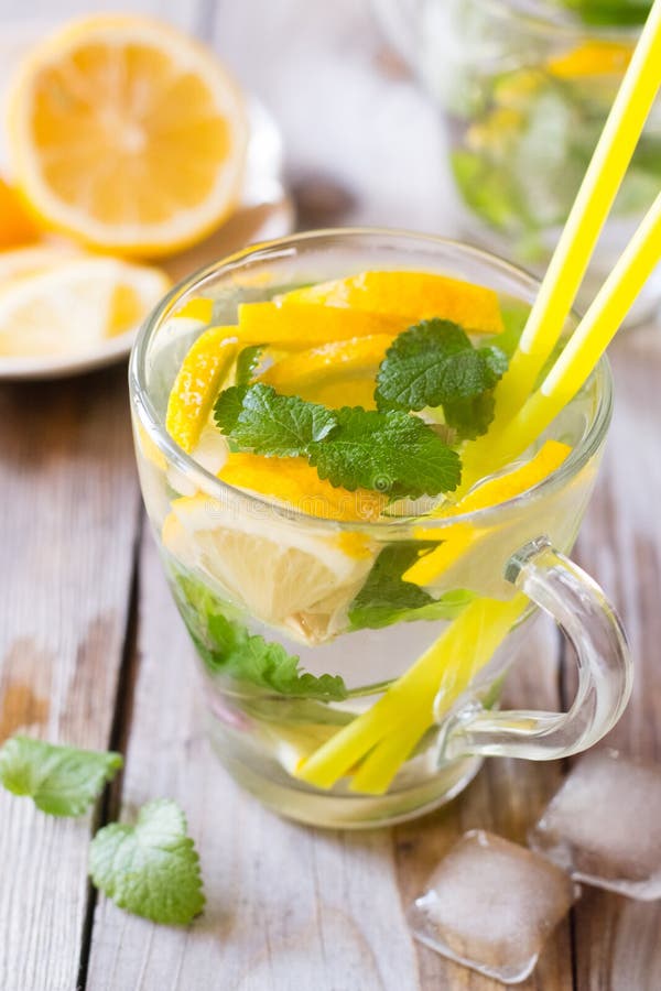 Infused water with melissa stock photo. Image of health - 117156992