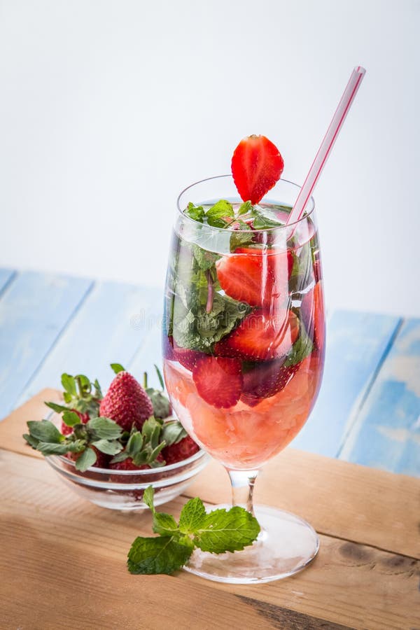 Infused Water Mix of Strawberry and Watermelon Stock Image - Image of ...