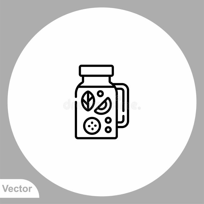 Infused Water Vector Icon Sign Symbol Stock Illustration - Illustration ...