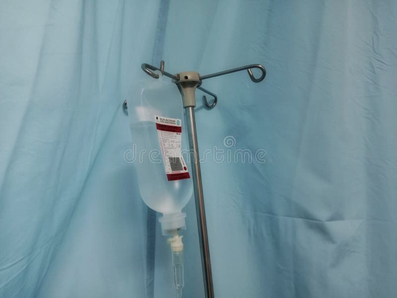 Infusion Bottle Attached To an Infusion Pole Stock Photo - Image of ...