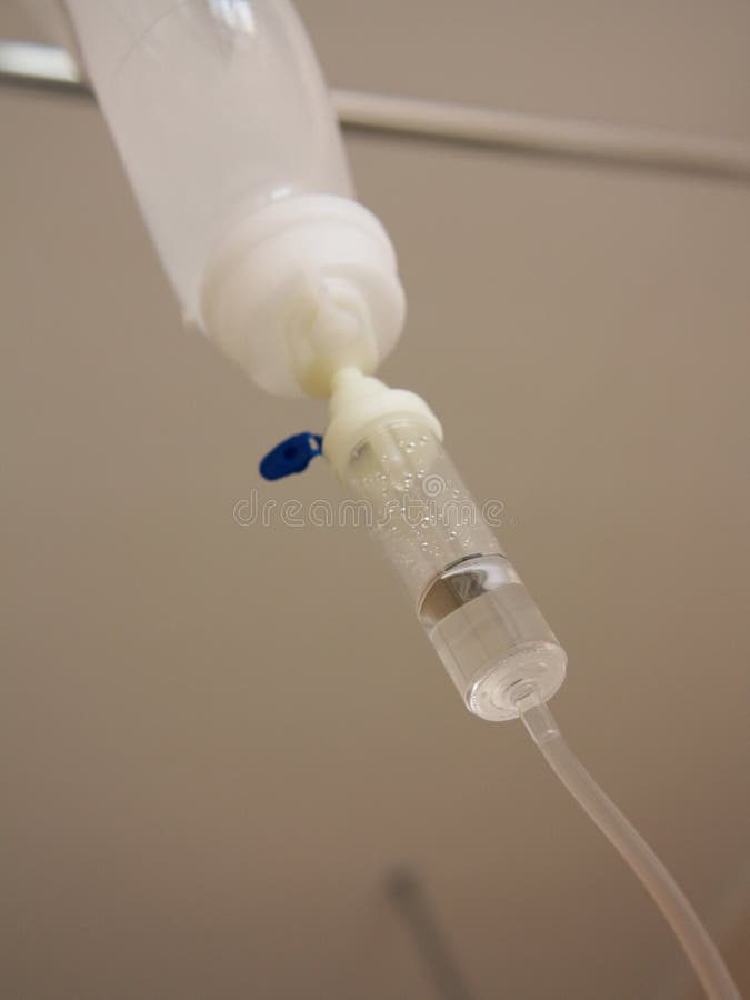 Infusion Bottle with IV Solution in Hospital Stock Photo - Image of ...