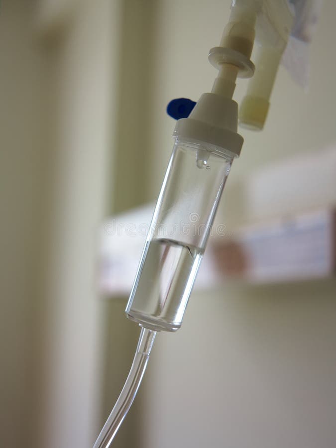 Infusion Bottle With IV Solution In Hospital Stock Image - Image of ...