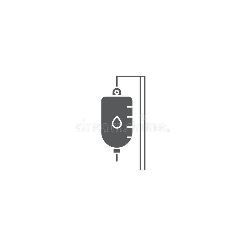 Infusion Drip Vector Icon Symbol Medical Isolated on White Background ...