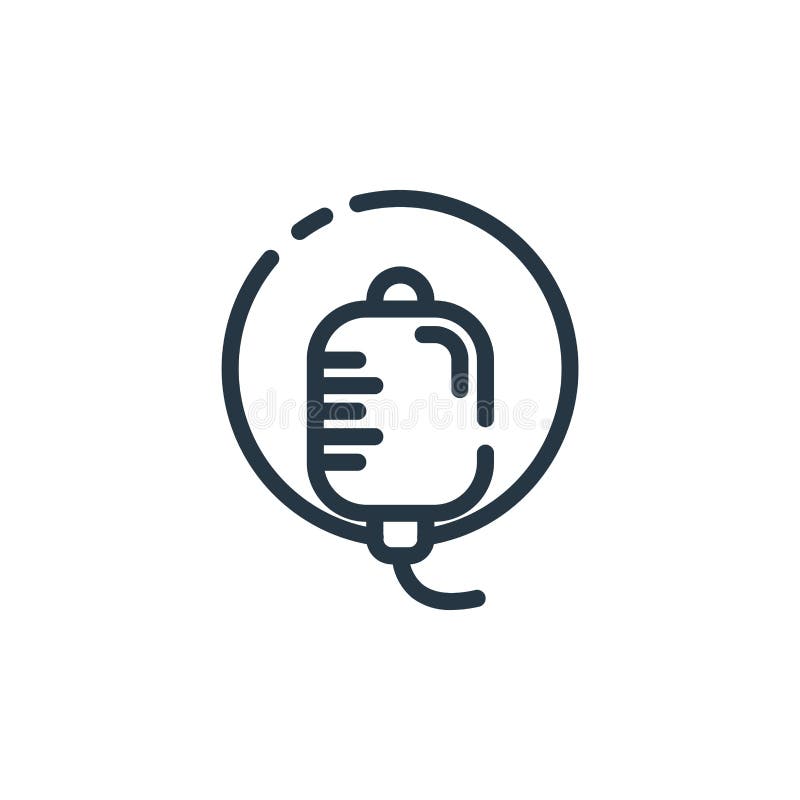 Infusion Icon Vector from Hospital Concept. Thin Line Illustration of ...