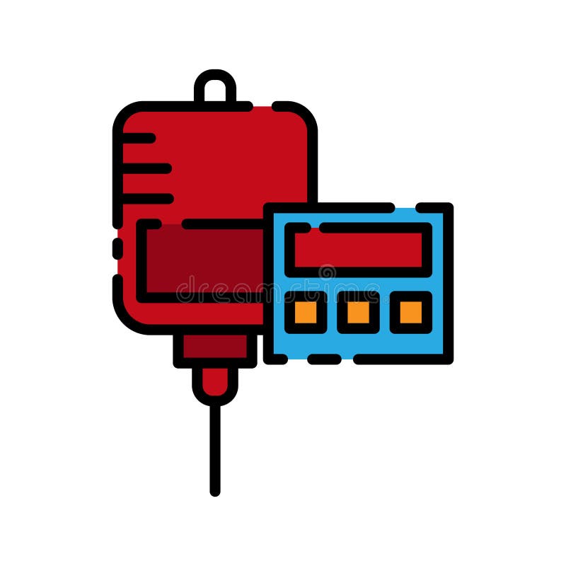 Infusion Pump Colored Icon. Simple Design Editable. Design Illustration ...