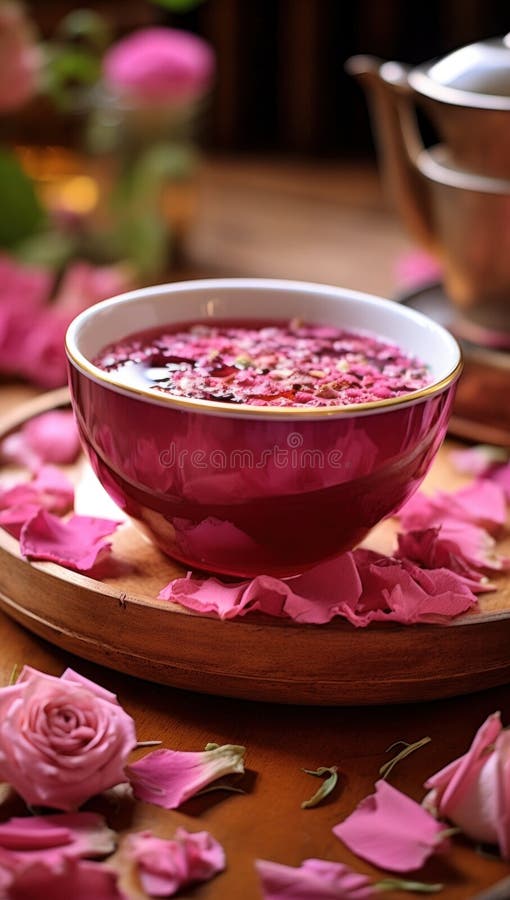 Infusion of Rose in a Coffee Cup, Stock Photo - Image of morning, drink ...