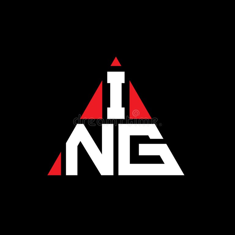 ING Triangle Letter Logo Design with Triangle Shape. ING Triangle Logo ...