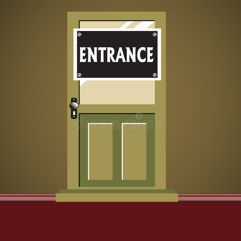 Ingang vector illustratie. Illustration of kamer, landgoed - 32335598