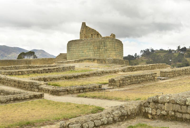 Ingapirca Temple of the Sun in Ecuador Stock Photo - Image of stone ...