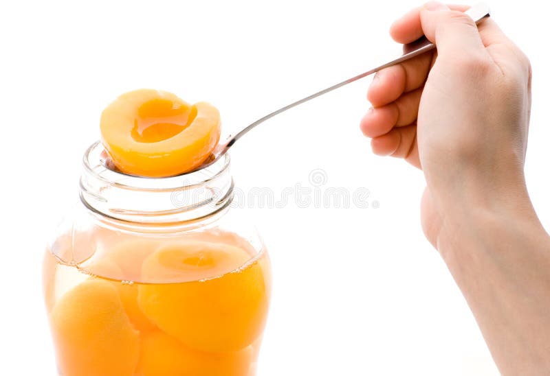 Perzikhelften op wit stock foto. Image of voedsel, perzik - 12726592