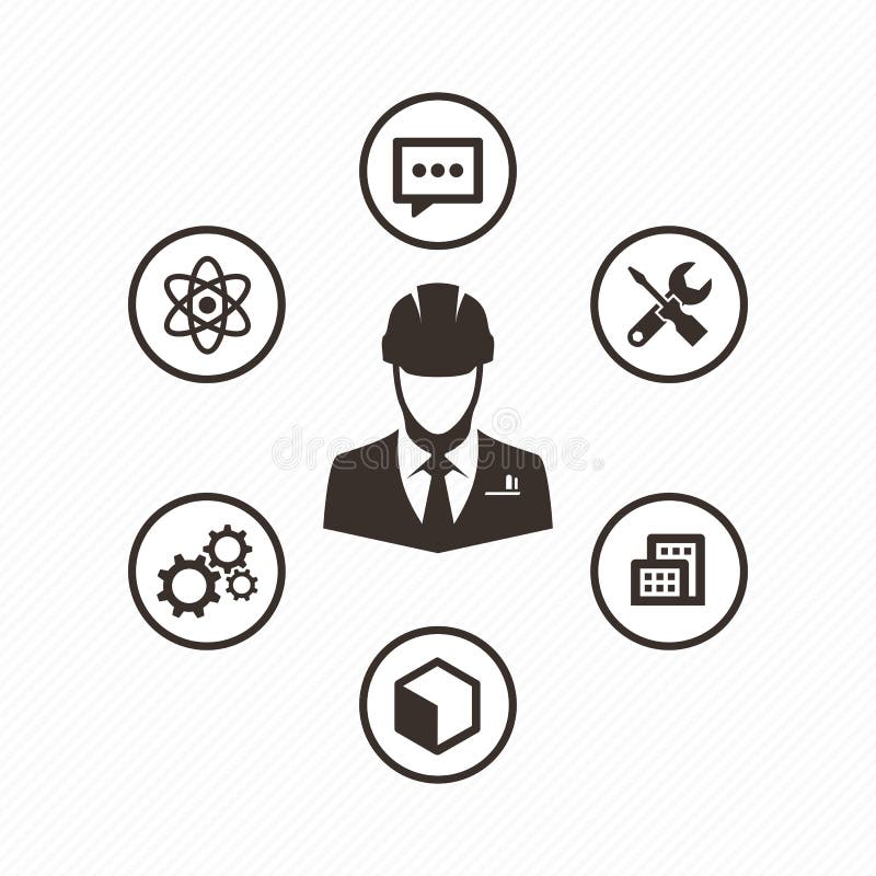 Ingegnere Stabilito Dell'icona Illustrazione Vettoriale - Illustrazione ...