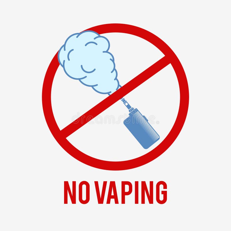 Inget vaping symbol vektor illustrationer. Illustration av illustration ...