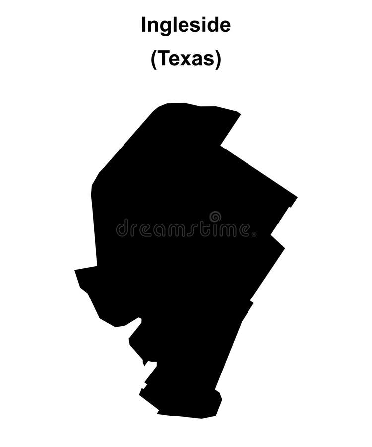 Ingleside outline map stock vector. Illustration of atlas - 357646214