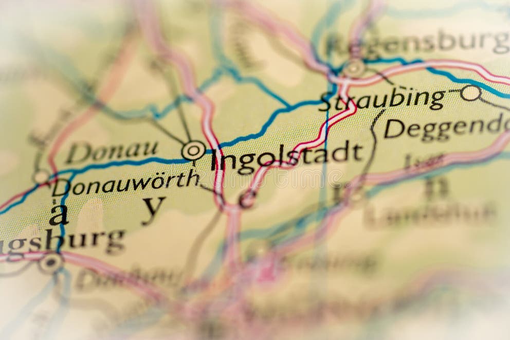 Ingolstadt, Germany Highlighted on a World Map Stock Image - Image of ...