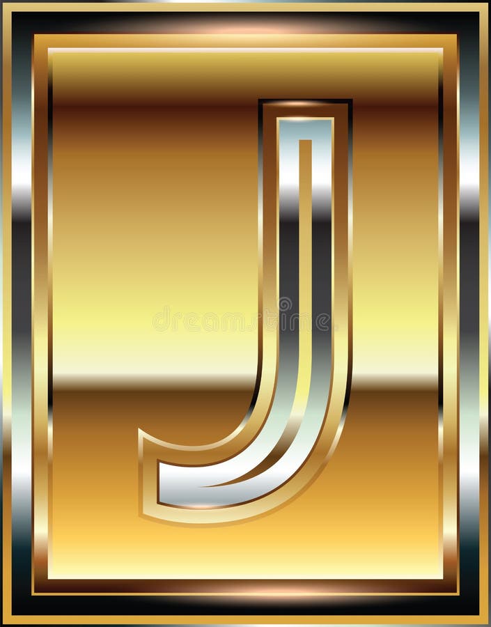 Ingot Font Illustration Letter J Stock Vector - Illustration of capital ...