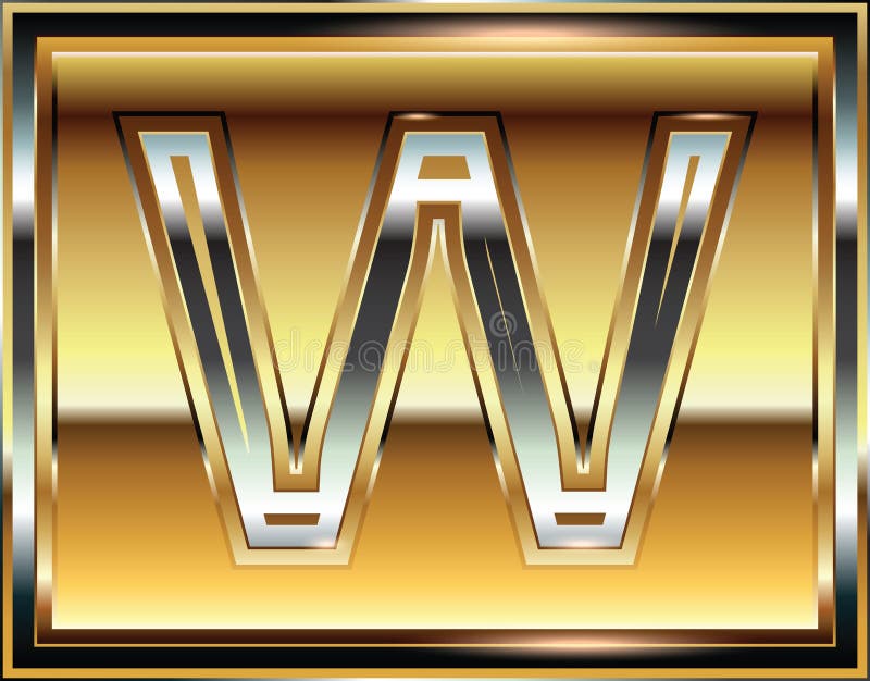 Ingot Font Illustration Letter W Stock Vector - Illustration of ...