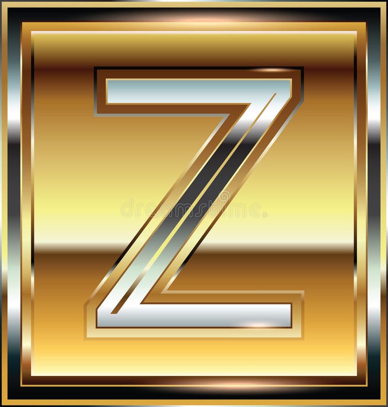 Ingot Font Illustration Letter Z Stock Vector - Illustration of fancy ...