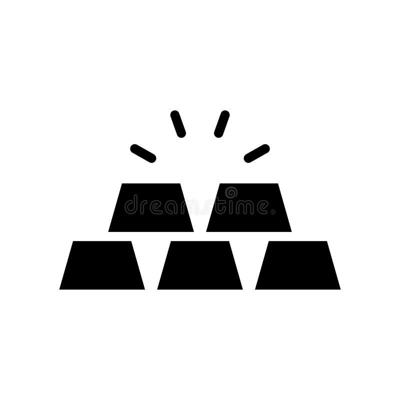 Ingot Glyph Flat Vector Icon Stock Vector - Illustration of liquid ...