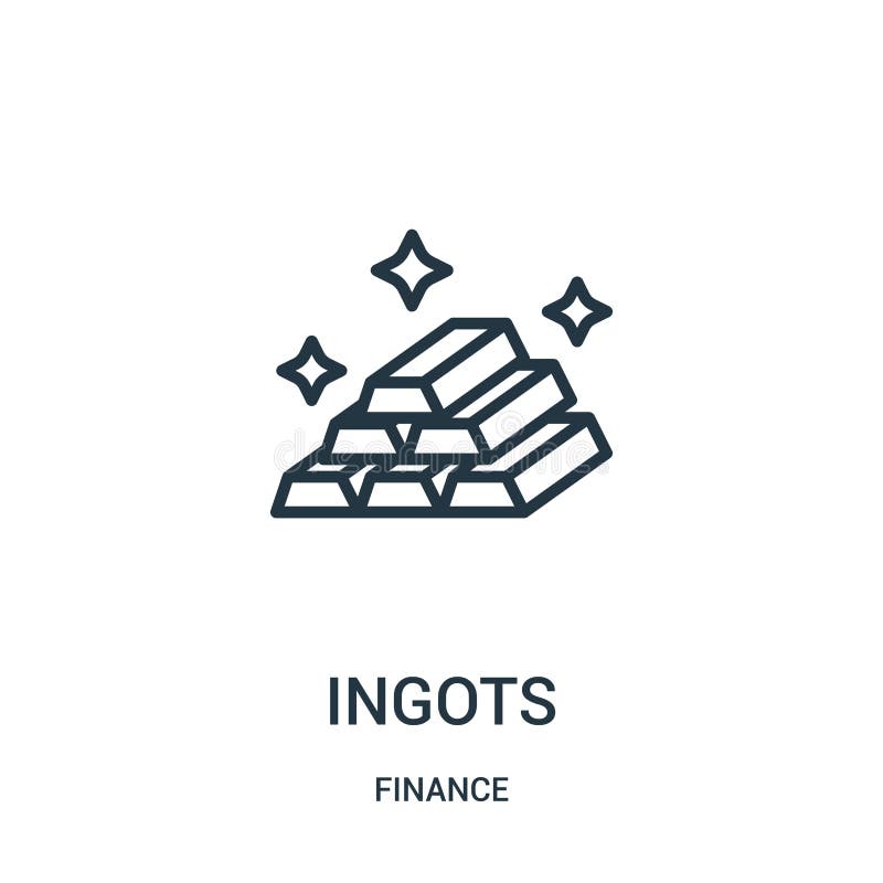 Gold Ingot Icon Vector from Miscellaneous Collection. Thin Line Gold Ingot Outline Icon Vector ...