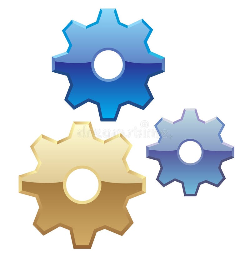 Icona Degli Ingranaggi Delle Regolazioni Nello Stile Piano Moderno ...
