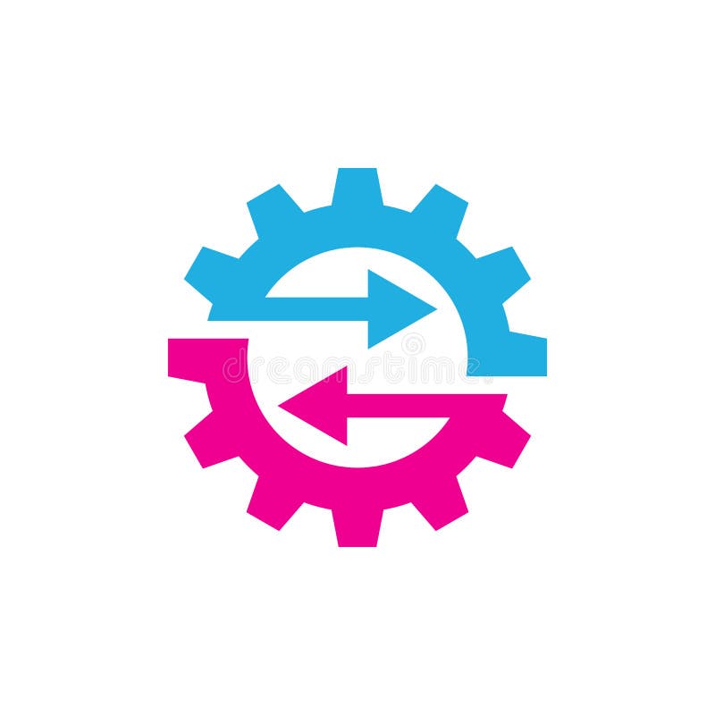 Ingranaggio Logo Icon Design Di Pagamento Illustrazione Vettoriale ...
