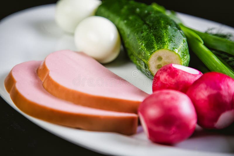 Ingredient? for Hash, and the Food is Tasty Salad Stock Image - Image ...