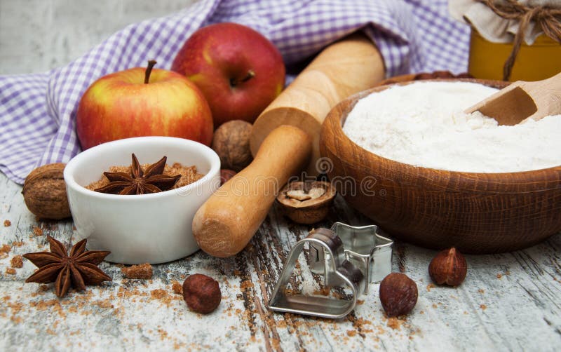 Ingredients for apple pie stock photo. Image of dessert - 48890080