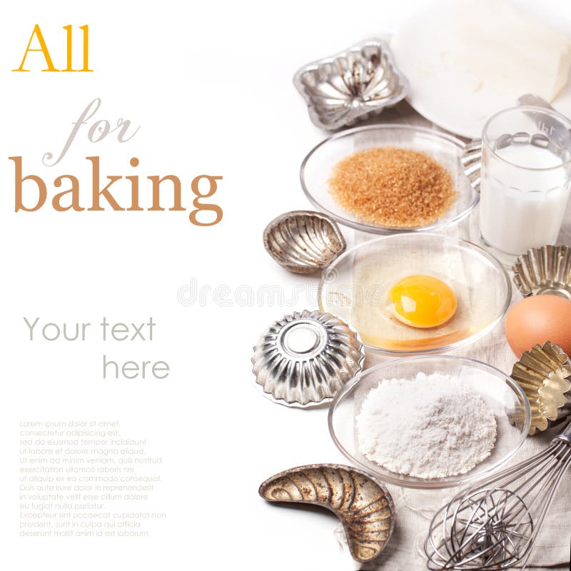 Ingredients for baking stock photo. Image of dairy, cook - 37530476