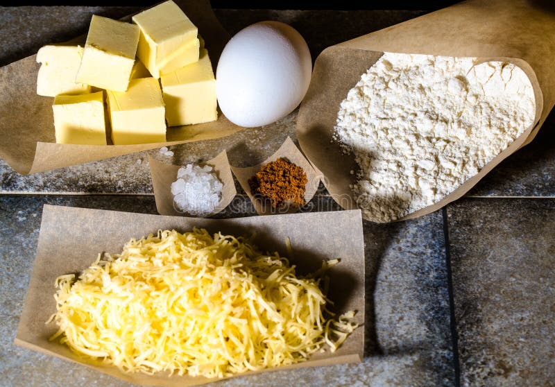 Ingredients Baking Pergament Paper Grey Stone Table Stock Photos - Free ...