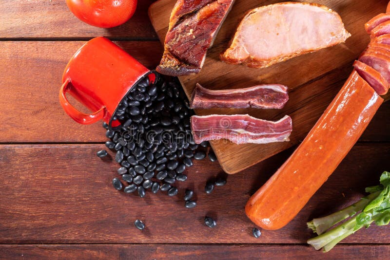 Ingredients for Brazilian Traditional Food Feijoada Stock Photo - Image ...